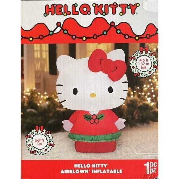 Hello Kitty | Holiday | Hello Kitty Christmas Airblown Inflatabke ...